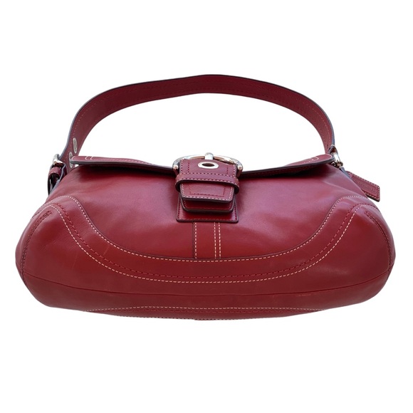 Coach | Bags | Coach Dark Burgundy Red Leather Soho Boho Flap Buckle ...
